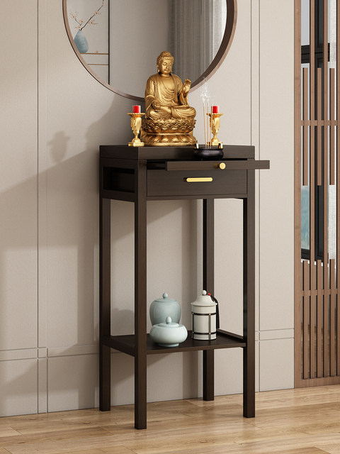 Small Altar Table for Worship, Shrine, Buddha Hall, Bodhisattva Statue ...