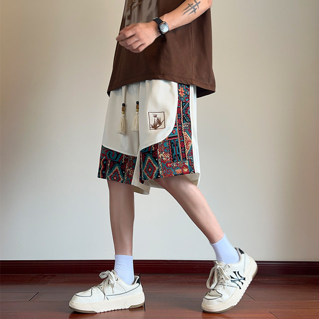 New Chinese style men's Chinese style shorts men's niche design ...