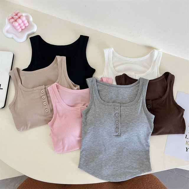 Women's rayon vest Korean version niche inner wear autumn and winter ...