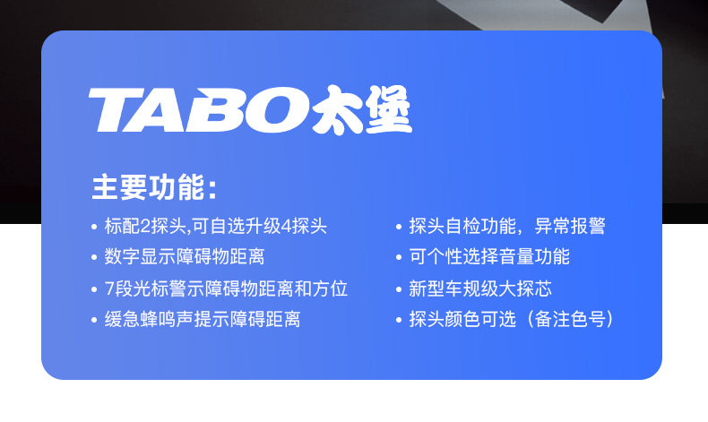 Reversing radar - The first 2 probes (please note the probe color), 2 ...