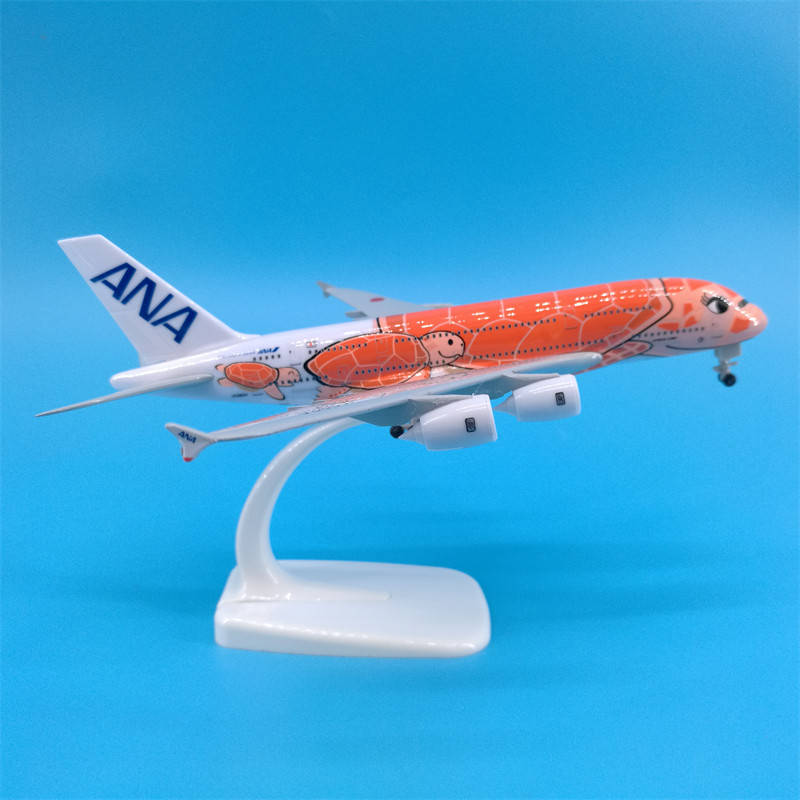 18cm All Nippon Airways 380 Orange Turtle-Shaped Model Airplane with ...