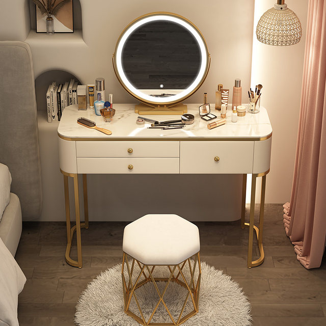 Dressing Table Solid Wood Bedroom Modern Simple New Small Light Luxury ...