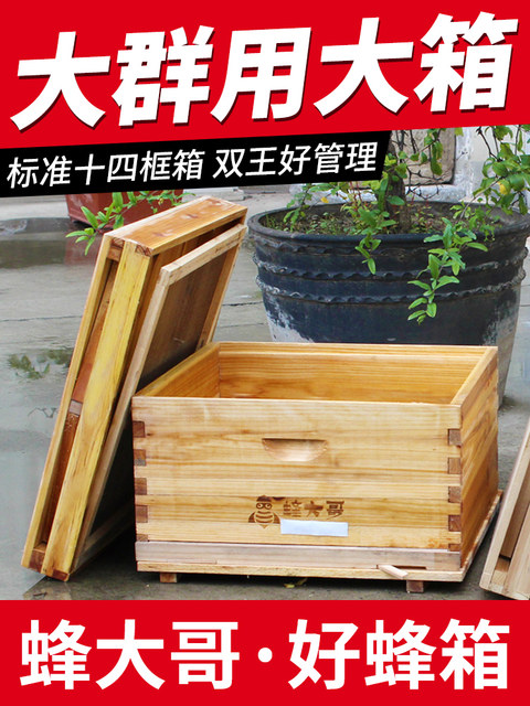 Bee Brother's Fourteen-Frame Beehive, Double Queen Bee Box, Beekeeping ...