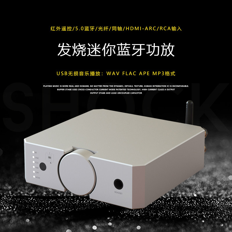 HiFi Bluetooth Mini Amplifier - Desktop Power Amplifier for Home Use