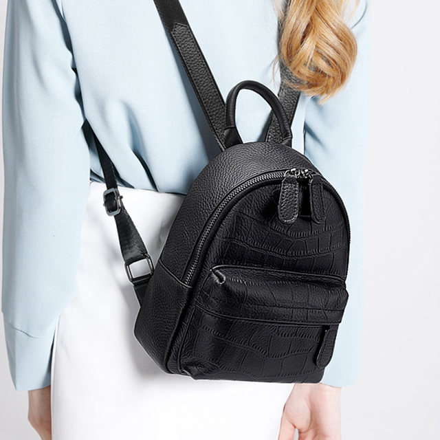 Mini Backpack Women's Genuine Leather Small 2024 New Summer Small ...