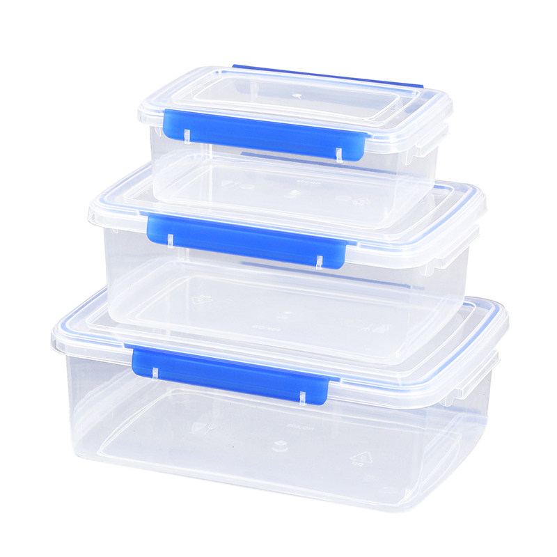 Transparent Rectangular Food Grade Plastic Box with Cover - Large ...