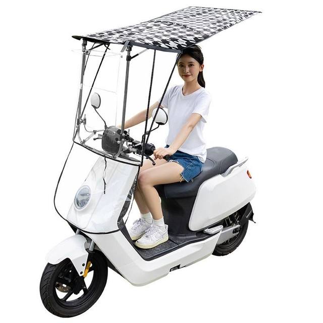 Electric vehicle canopy, motorcycle, retractable and foldable parasol ...