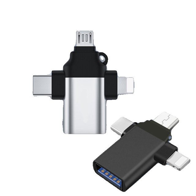 OTG adapter three-in-one suitable for Android, Huawei, Apple, USB to ...