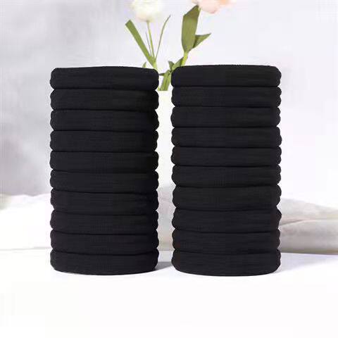 10 pack of black seamless high-elastic hair elastic bands
