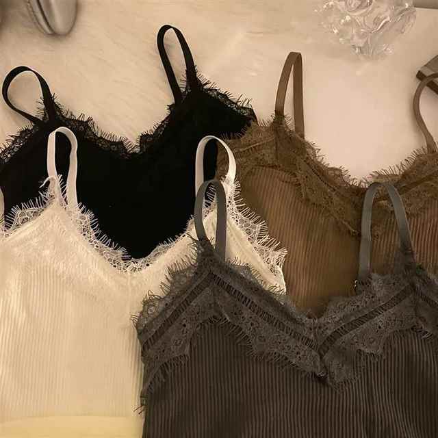 Thickened small camisole women's winter velvet beautiful back suit with ...