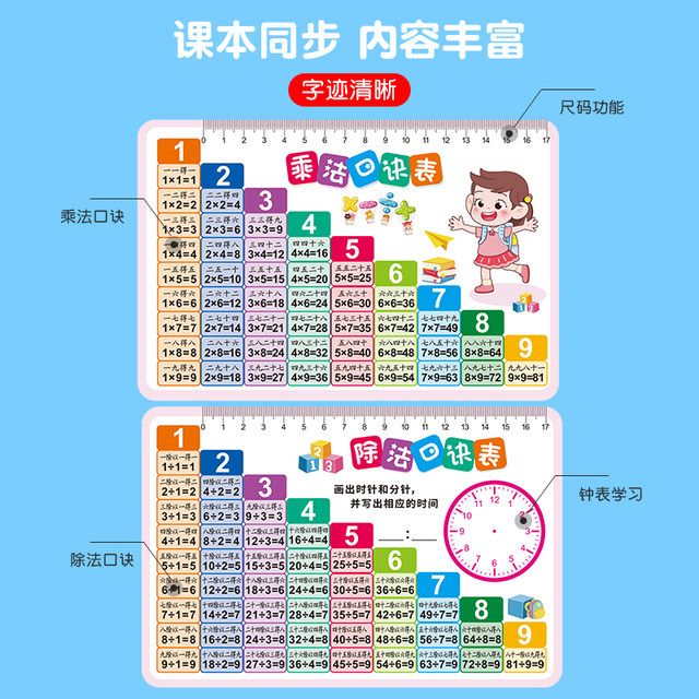Multiplication table 99 multiplication and division table cards for ...