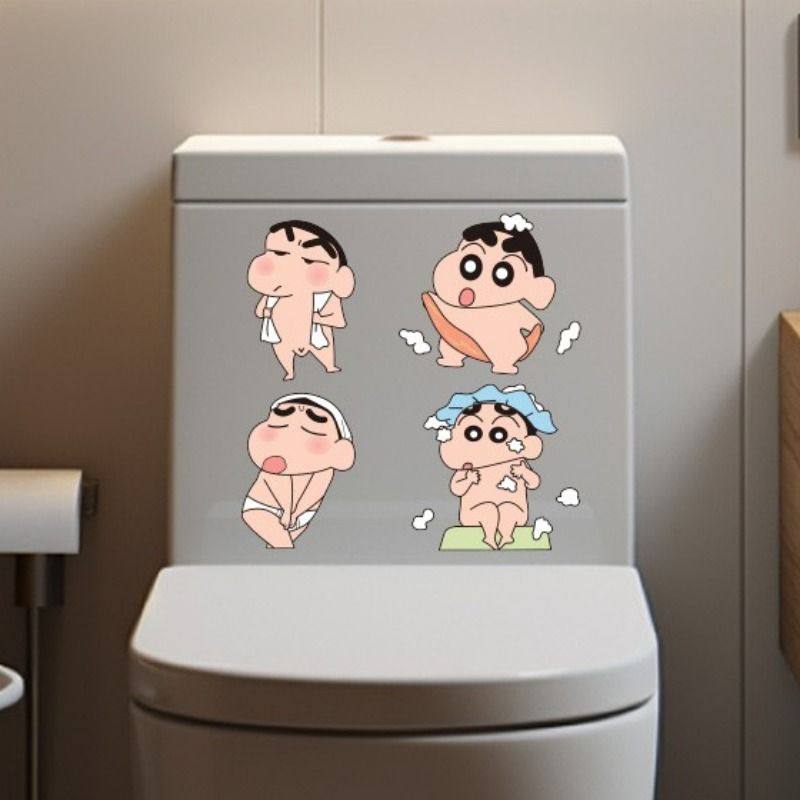 Crayon Shin-chan Wall Sticker - Large, Waterproof Cartoon Tile Decal