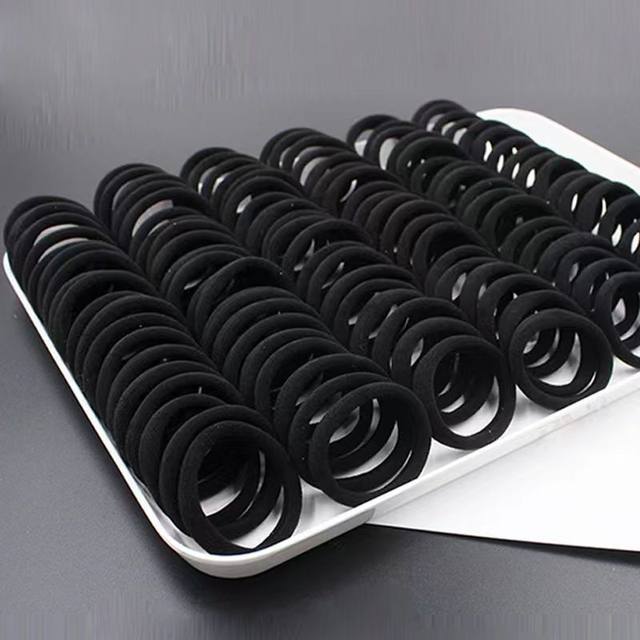 10 pack of black seamless high-elastic hair elastic bands