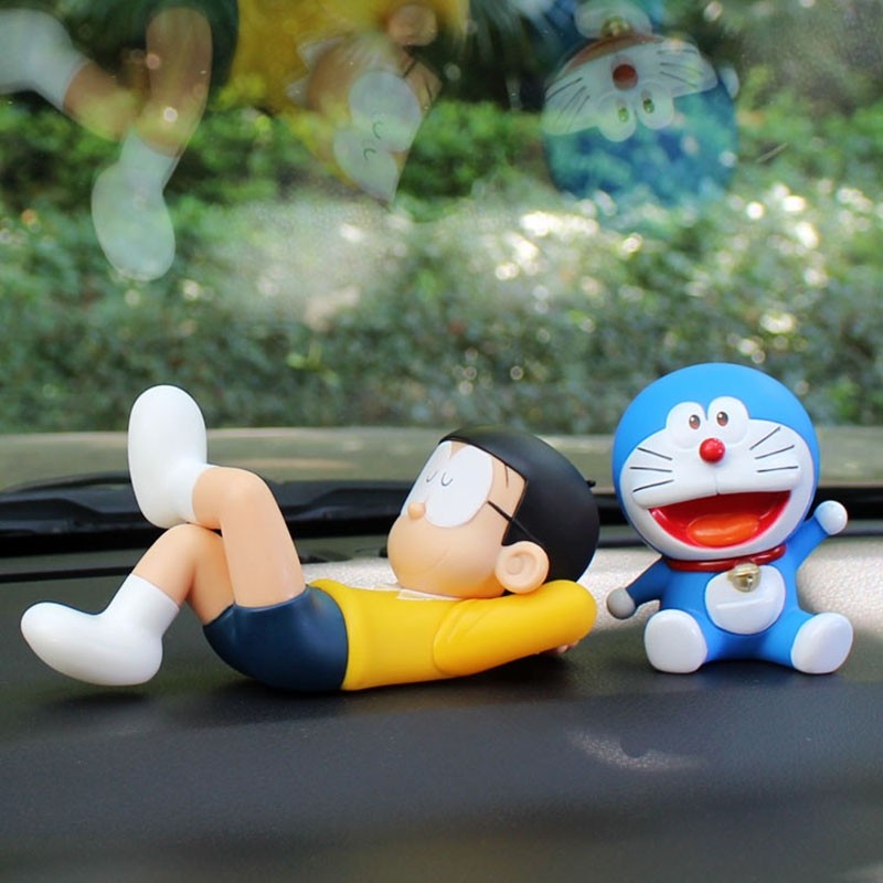 Car center console ornaments Car Doraemon Jingle Bell Cat Car Interior ...