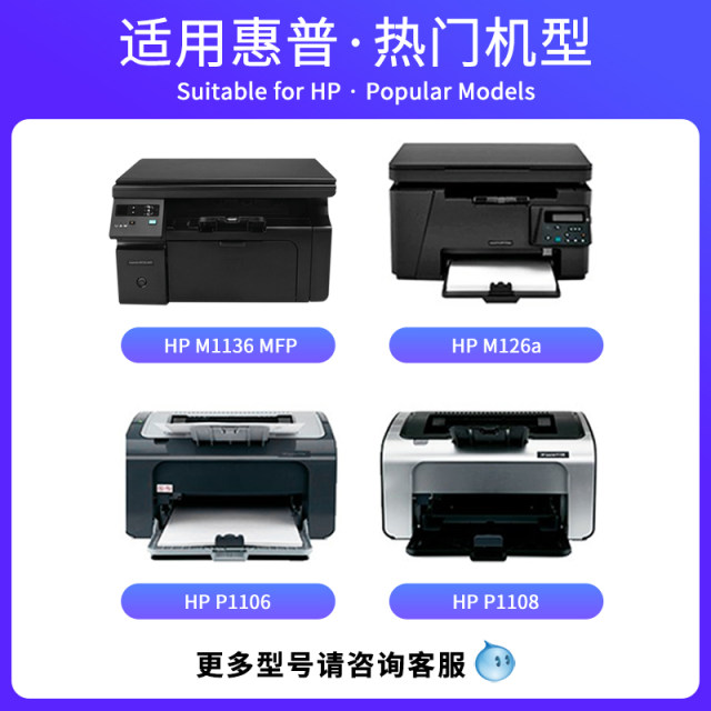 It is suitable for HP M1136MFP toner cartridge M126A/NW88ACC388A ...