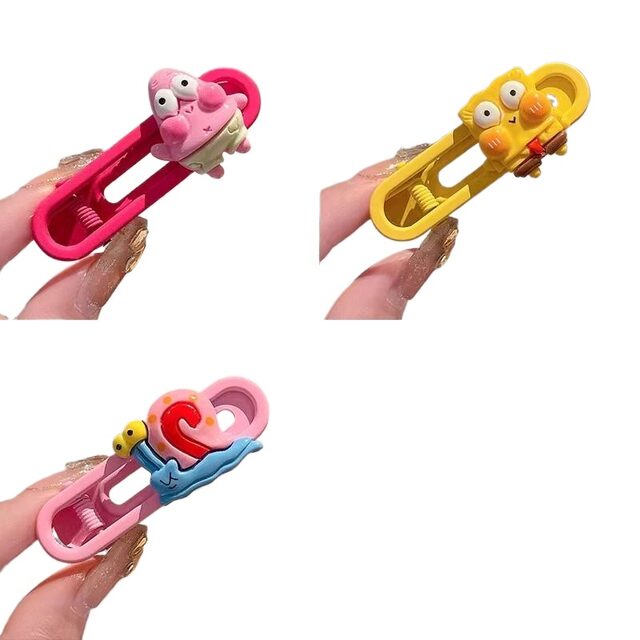 Dopamine Spongebob Cute Hairpin Female Bangs Broken Hair Organizer ...