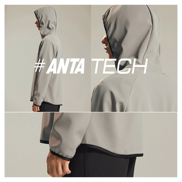 Anta Water -Shell Waterproof Jacket 丨 Slipher Sports Jacket Hooded ...