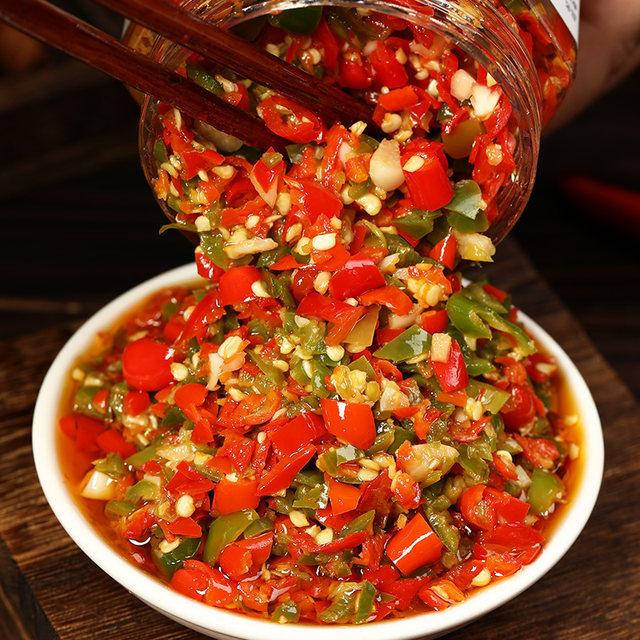 Hunan specialty chili sauce, farmhouse chopped chili, spicy garlic ...