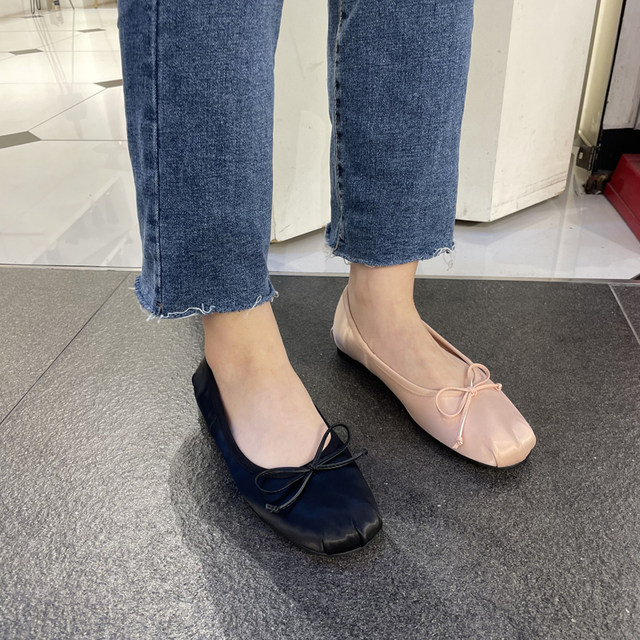 Koike in Seoul 2024 Dongdaemun Spring Retro Satin Single Shoes Round ...
