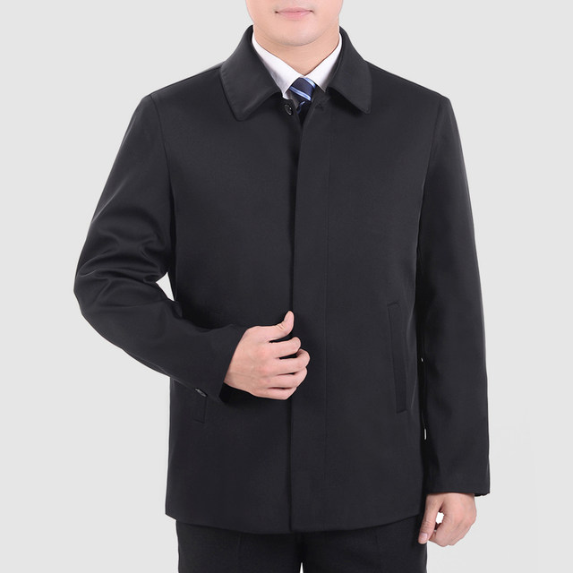 Spring and autumn dad jackets, middle-aged and elderly men's clothing ...