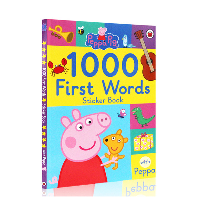 Peppa Pig 1000 First Words Sticker Book Peppa Pig English Picture Book ...