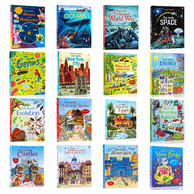 210 yuan 4 pieces usborne flips through the book and secretly read the ...