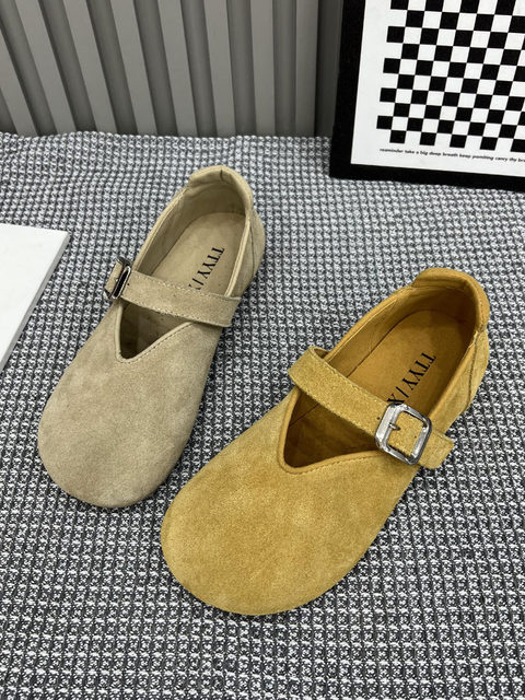 2025 spring and summer new Birken leather belt buckle flat women's ...