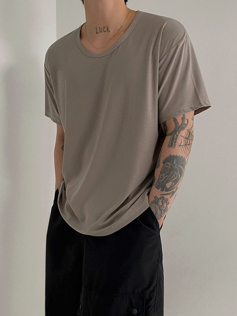 MRCYC lazy style drooping short-sleeved T-shirt for men in summer loose ...