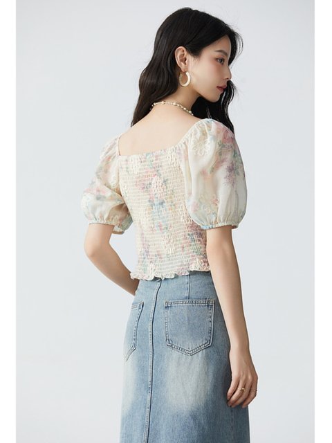 Aike 2025 spring new gentle color blouse age-reducing niche exquisite ...