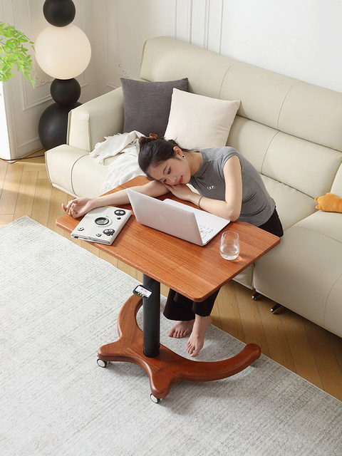 Renxin solid wood lifting computer desk can fold the mobile small ...