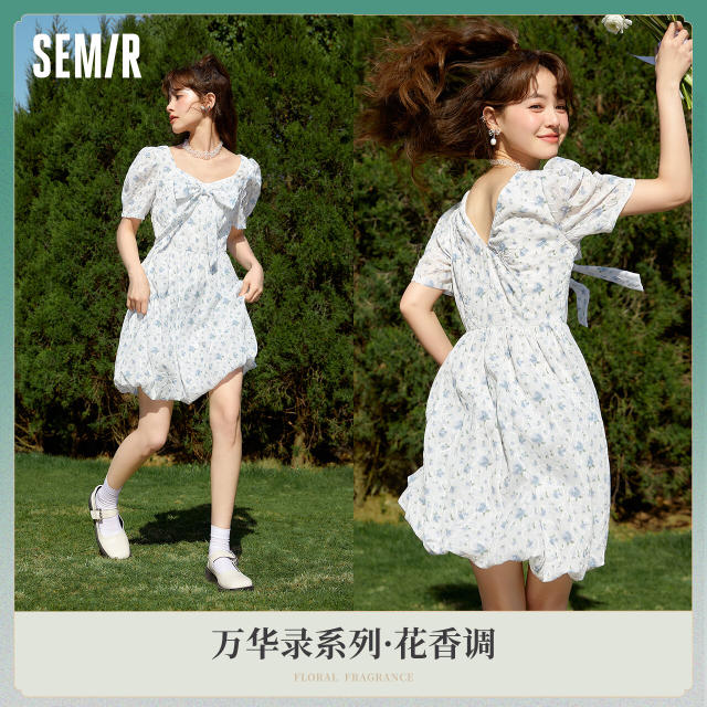 [Wanhualu] Semir dress women's bow girly style 2023 new summer style ...