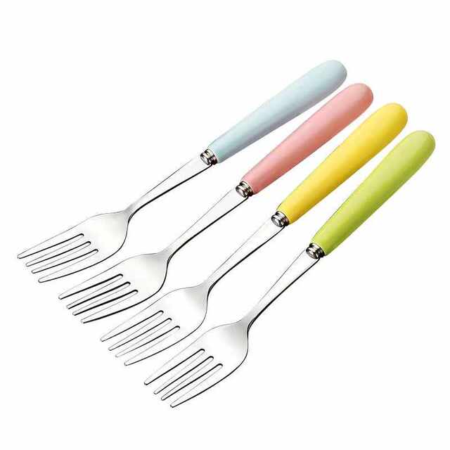Children's rice fork stainless steel fork 304 table fork Western food ...