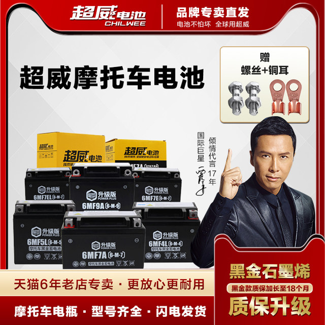 Chaowei 125 motorcycle battery 12V9A7a pedal moped battery universal ...