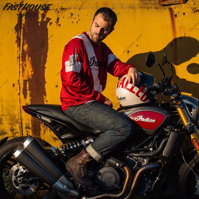 Summer retro Indian downhill clothing motorcycle cross-country clothing ...