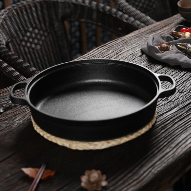 Shandong Tengzhou Iron Pot Flavor Human Iron Pot thickened Frying pan ...