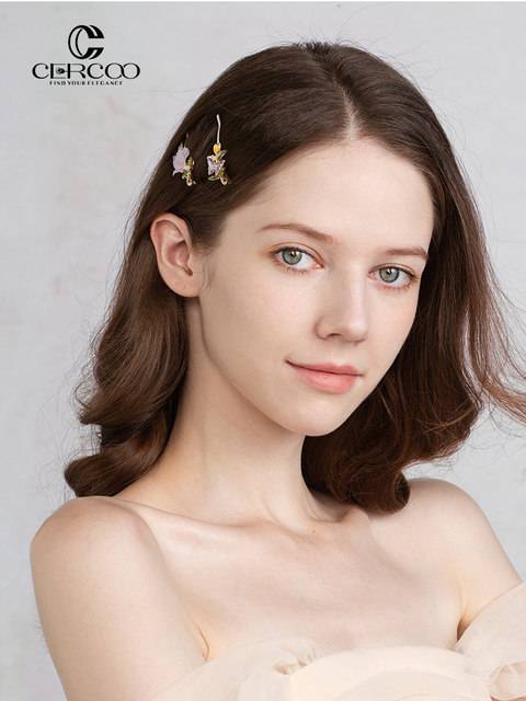 CERCOO/Luxury Koufeng and Zilan handmade flowers retro hair folder ...