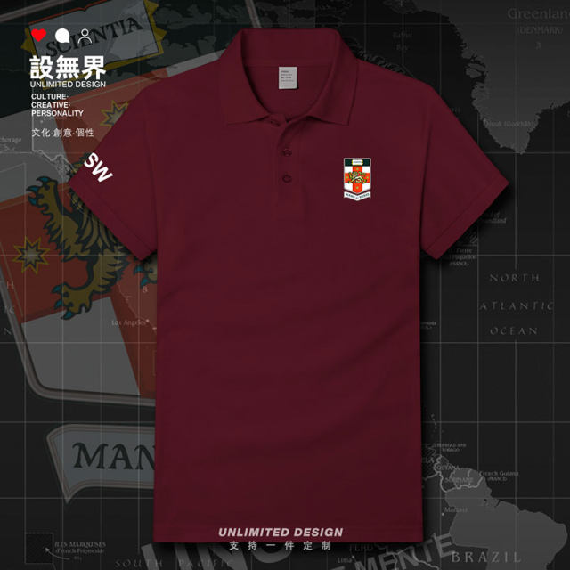 New South Wales University lapel POLO shirt men and women custom T ...