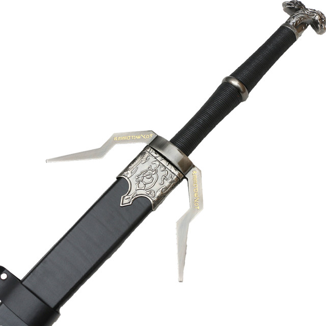 The Witcher 3 Wild Hunt White Wolf Steel Sword Demon Hunter Geralt ...