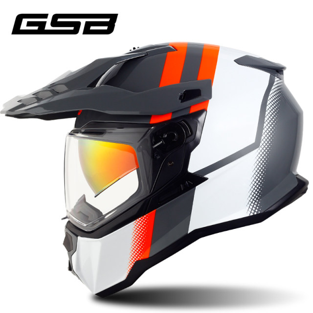 GSB rally helmet men's and women's double lens summer motorcycle full helmet locomotive rally ...
