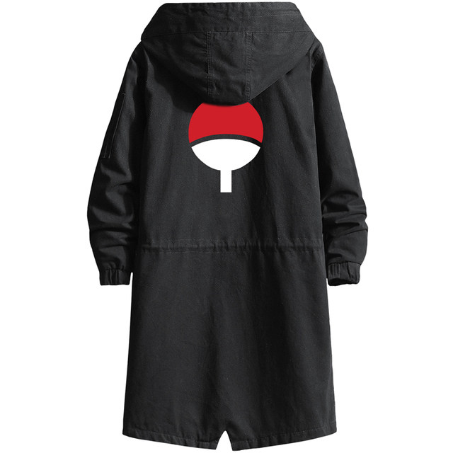Naruto clothes mid-length windbreaker Uchiha Itachi anime jacket two ...