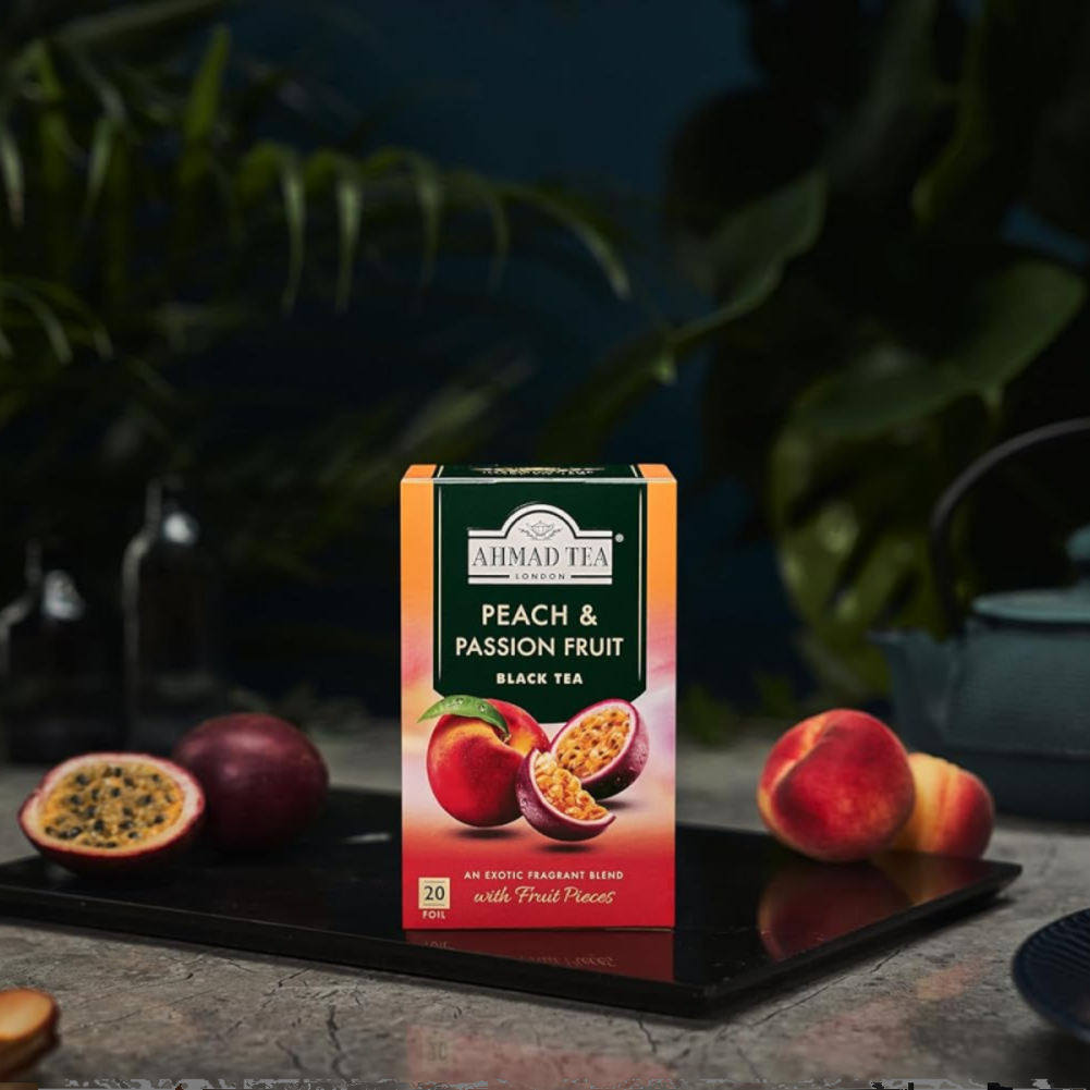 Ahmad Tea British Yaman Şeftali Tutku Meyvesi Siyah Çay - 20 Poşet Çay