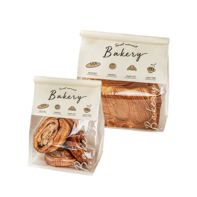 Toast bread packaging bag, baked bagel biscuit bag, self-sealing food ...