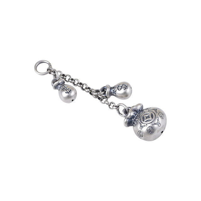 Zhen Anshun S999 Pure Silver 925 Silver Tassel Chain DIY Jewelry Tail Chain Button Head ...