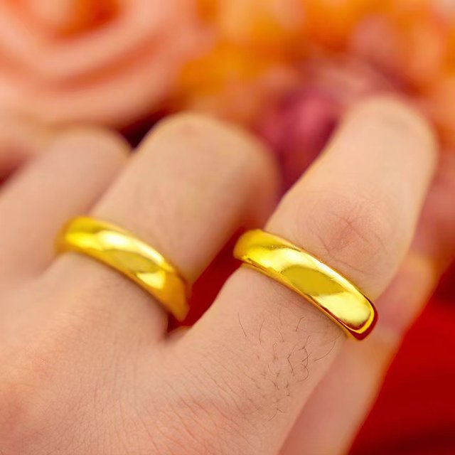 Kuaishou explosion Vietnamese sand gold ring men's women and women's ...