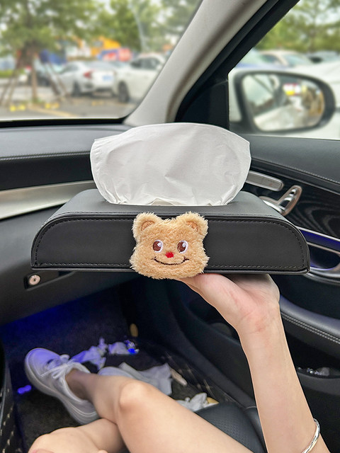 Car Armrest Box Tissue Box Creative Cute Car Front Center Console Seat ...