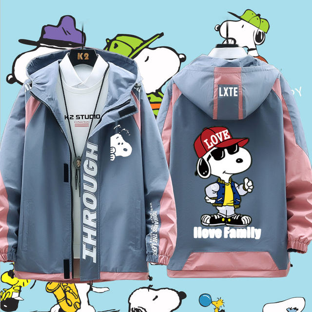 Snoopy Cartoon Street Hip Hop Cute Print Versatile Customizable Men's ...
