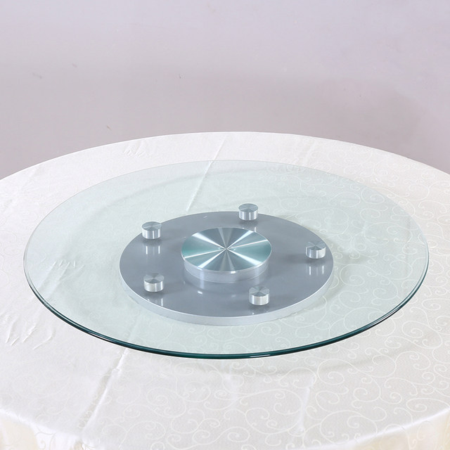 Round table turntable tempered glass household countertop rotating ...