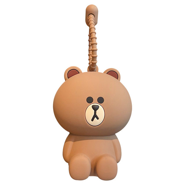 Genuine LINEFRIENDS Brown Bear Coni Rabbit Car Keychain Coin Key Bag ...