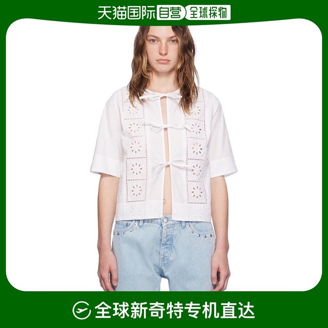Hong Kong Direct Mail GANNI Women's White Lace-up F9655 white White ...