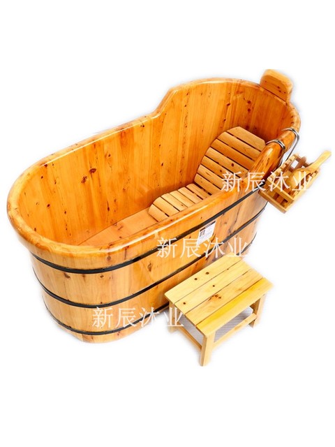 Cedar wood bucket bath bucket full body bathtub solid wood bathtub ...